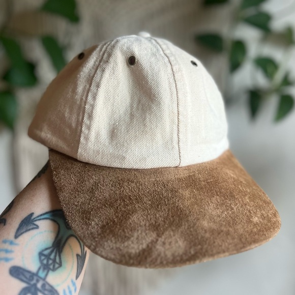 Eddie Bauer | Accessories | Vintage Eddie Bauer Suede Brim Hat Canvas ...